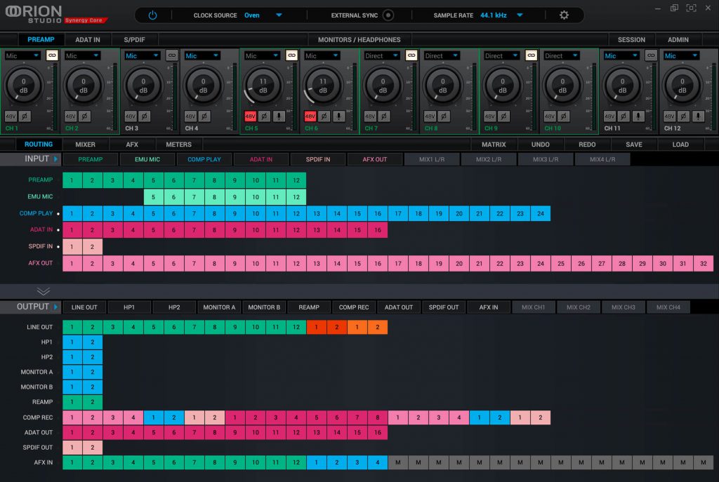 Orion Studio Synergy Core 12 Discrete Preamps & 6 DSP | Antelope Audio