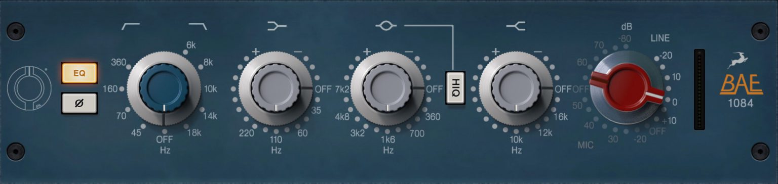 BAE-1084 | 3-Band EQ / HPF / LPF Plugin | Antelope Audio | Antelope Audio