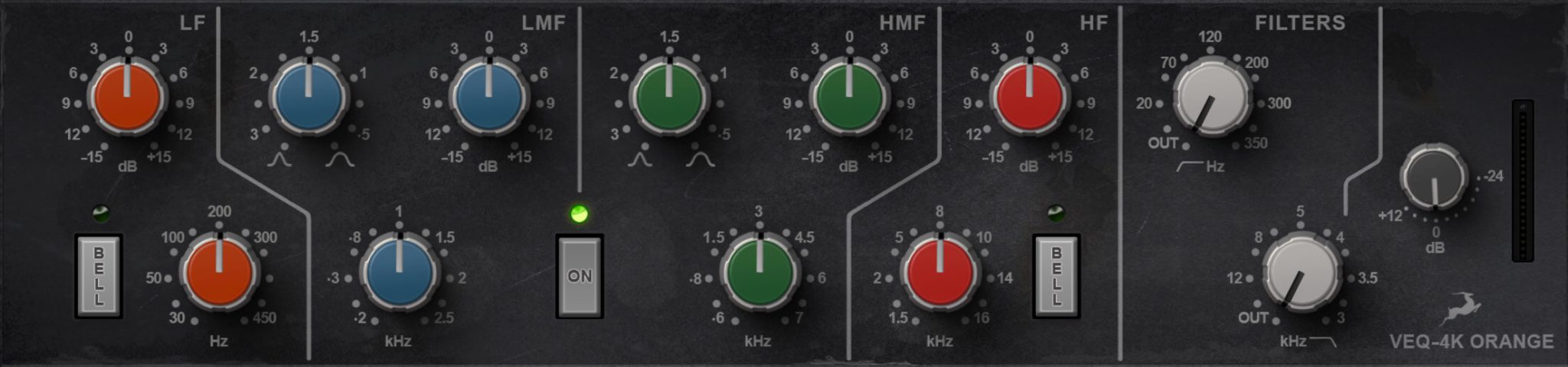 VEQ-4K ORANGE | 4-Band EQ / HPF / LPF Plugin
