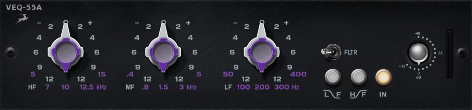 VEQ-55A | 3-Band EQ / HPF / LPF Plugin | Antelope Audio | Antelope Audio