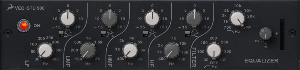 VEQ-STU 900 | 4-Band EQ / HPF / LPF Plugin